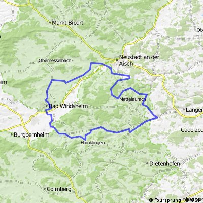Radwege und Routen in und um Bad Windsheim | Bikemap - Deine Radrouten