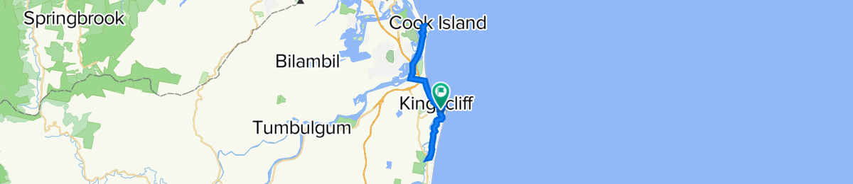 28 Moss St, Kingscliff to 28 Moss St, Kin… - Cycling Route - 🚲 Bikemap
