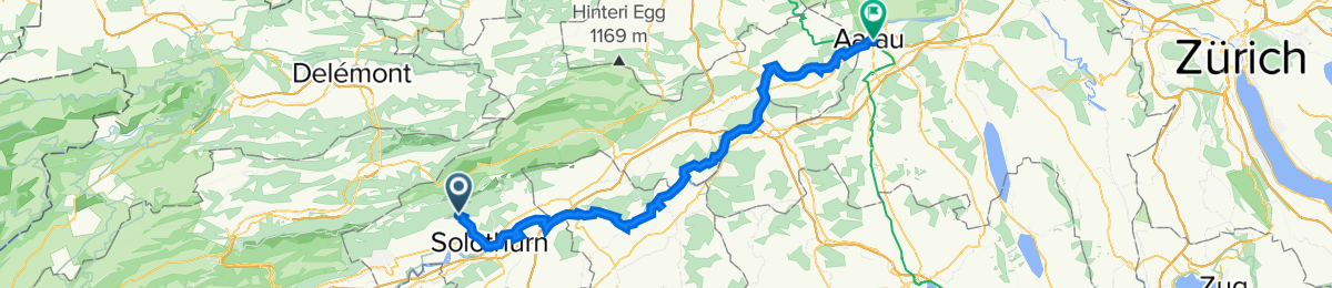 Aare-Rhein-1 - Cycling Route - 🚲 Bikemap