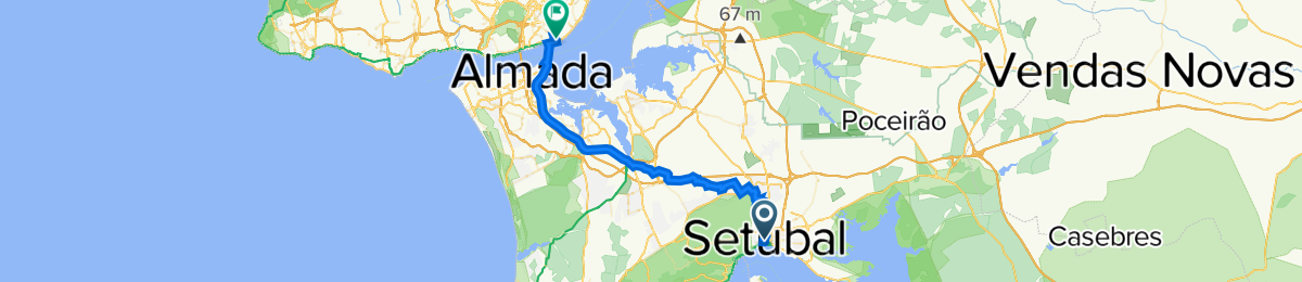 D7b Setubal A Lisboa Corto Cycling Route 🚲 Bikemap