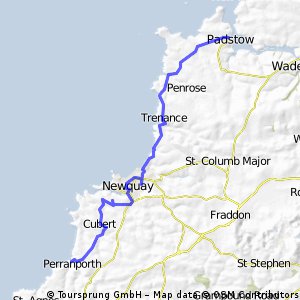 Cycling routes and bike maps in and around Perranporth | Bikemap - Your ...