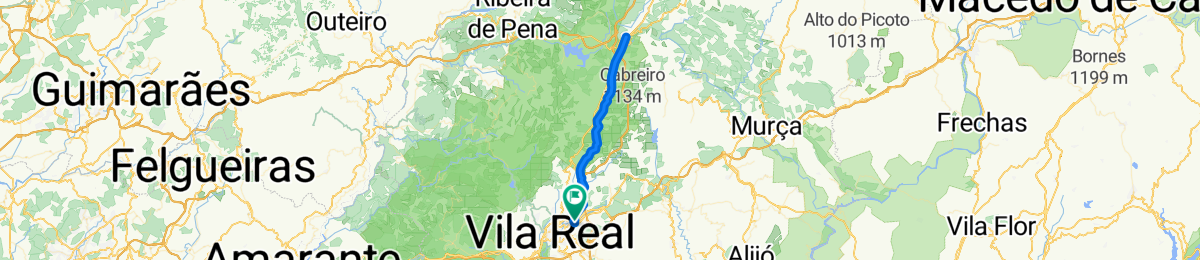 Rua Fernando Cardoso 32, Vila Real to Rua… - Cycling Route - 🚲 Bikemap