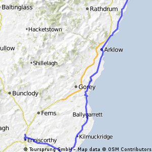 Cycling routes and bike maps in and around Enniscorthy | Bikemap - Your ...
