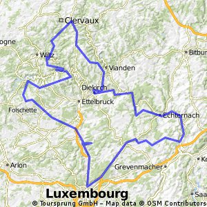 Cycling routes and bike maps in and around Luxembourg-Kirchberg ...