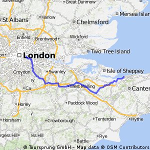 Cycling routes and bike maps in and around Whitstable | Bikemap - Your ...