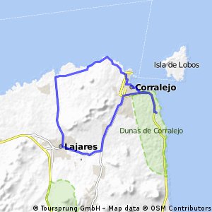 Cycling routes and bike maps in and around Corralejo | Bikemap - Your ...