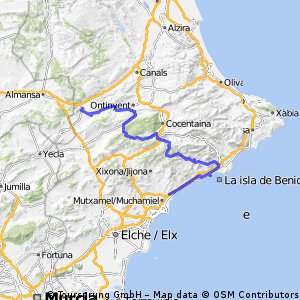 Cycling routes in el Campello - 🚲 Bikemap