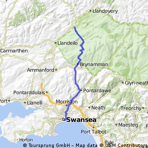 Cycling routes in Swansea - 🚲 Bikemap