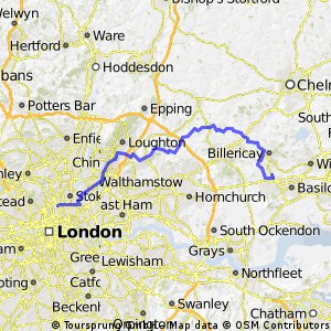 Cycling routes and bike maps in and around Basildon | Bikemap - Your ...