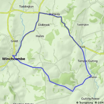 Cycling routes and bike maps in and around Winchcombe | Bikemap - Your ...