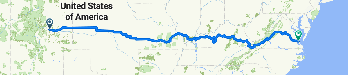 transamerica - Cycling Route - 🚲 Bikemap