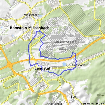 Cycling routes and bike maps in and around Ramstein-Miesenbach ...